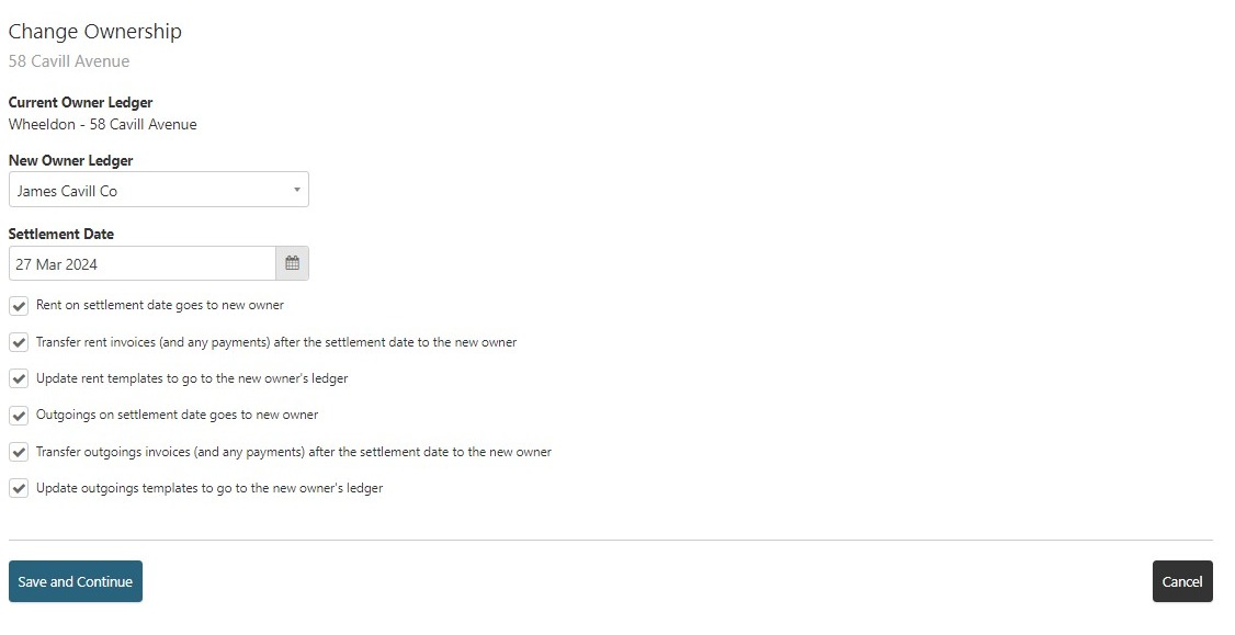 Change of Owner Wizard – Re-Leased Help
