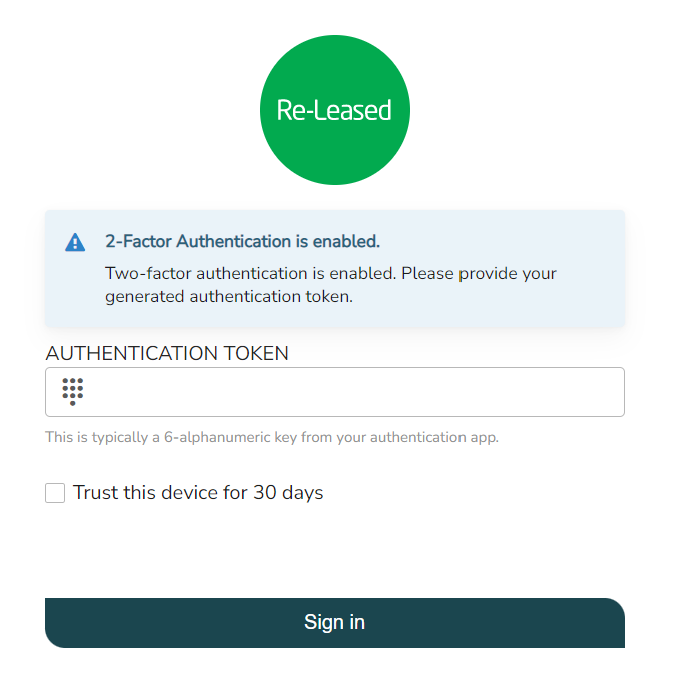 Logging into Re-Leased – Re-Leased Help