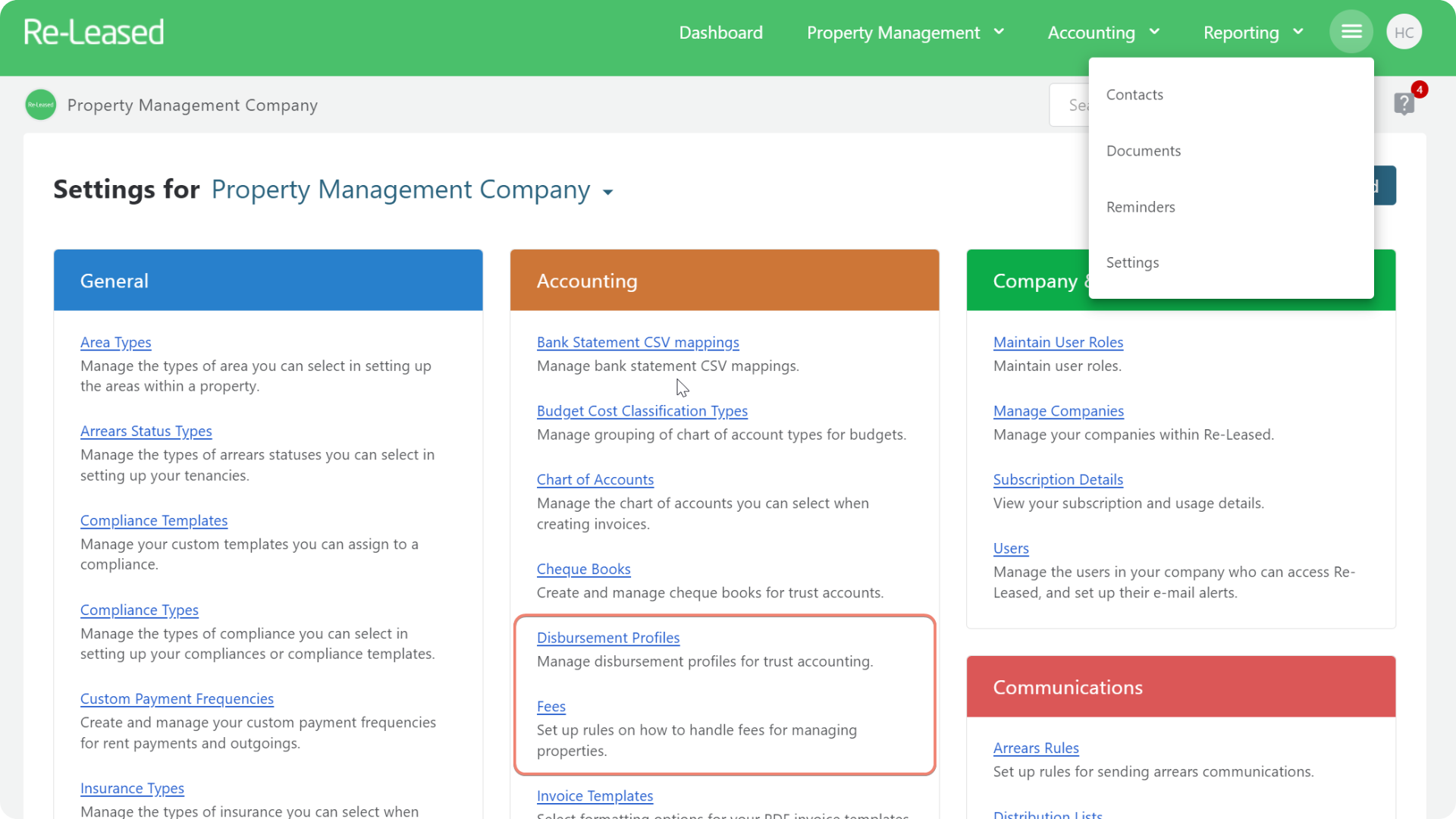 Setting Up a New Client/Trust Account – Re-Leased Help