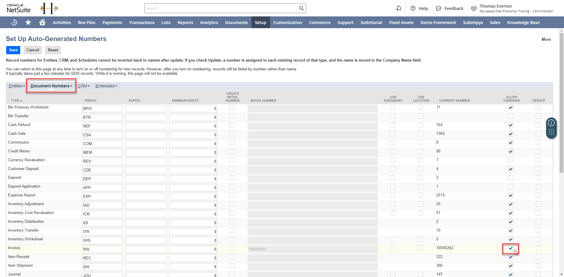 Invoice Numbering with Oracle NetSuite – Re-Leased Help